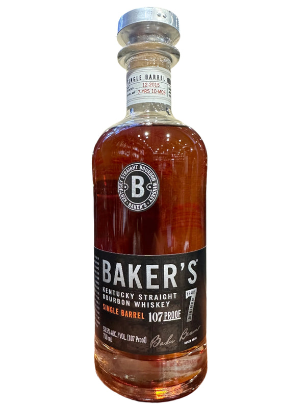 Baker's - "Single Barrel 7 Years 107 proof” Kentucky Bourbon (750ml ...